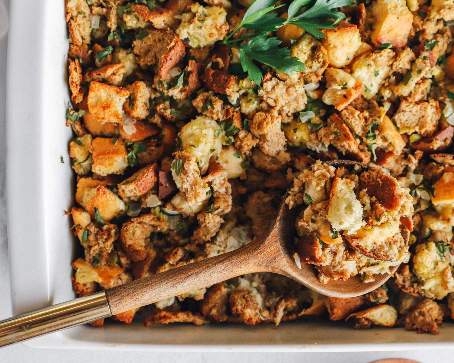 Spice Witch Thanksgiving Stuffing with Chili Oil